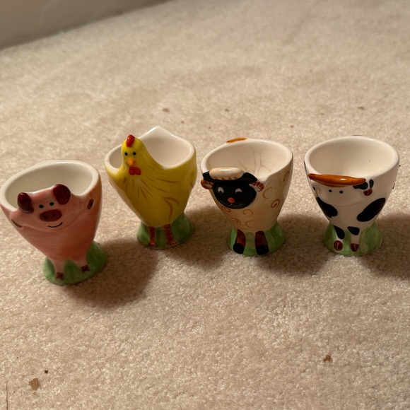 Dining | Farm Animal Egg Cups Set | Poshmark